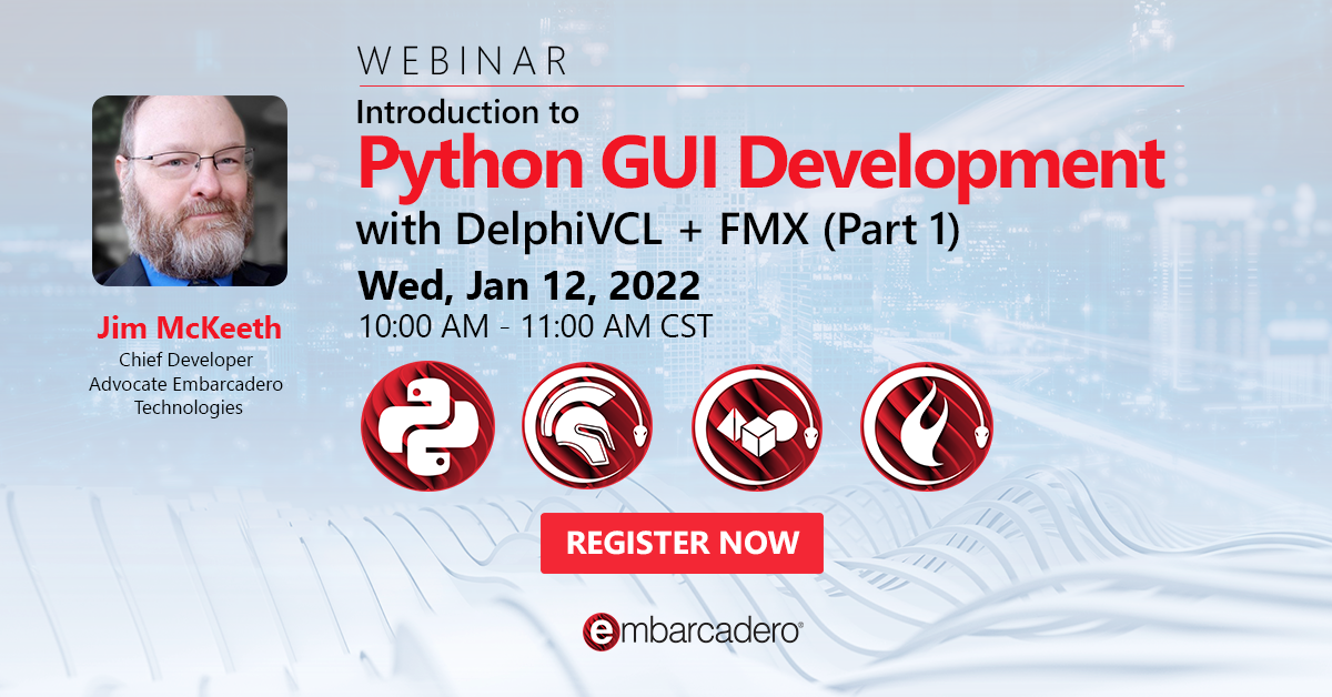 [온라인 세미나] 파이썬 GUI 개발 with 델파이 VCL+FMX – 데브기어